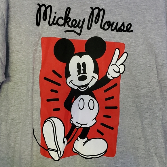 Disney | Tops | Disney Mickey Mouse Red Logo Cursive Writing | Poshmark